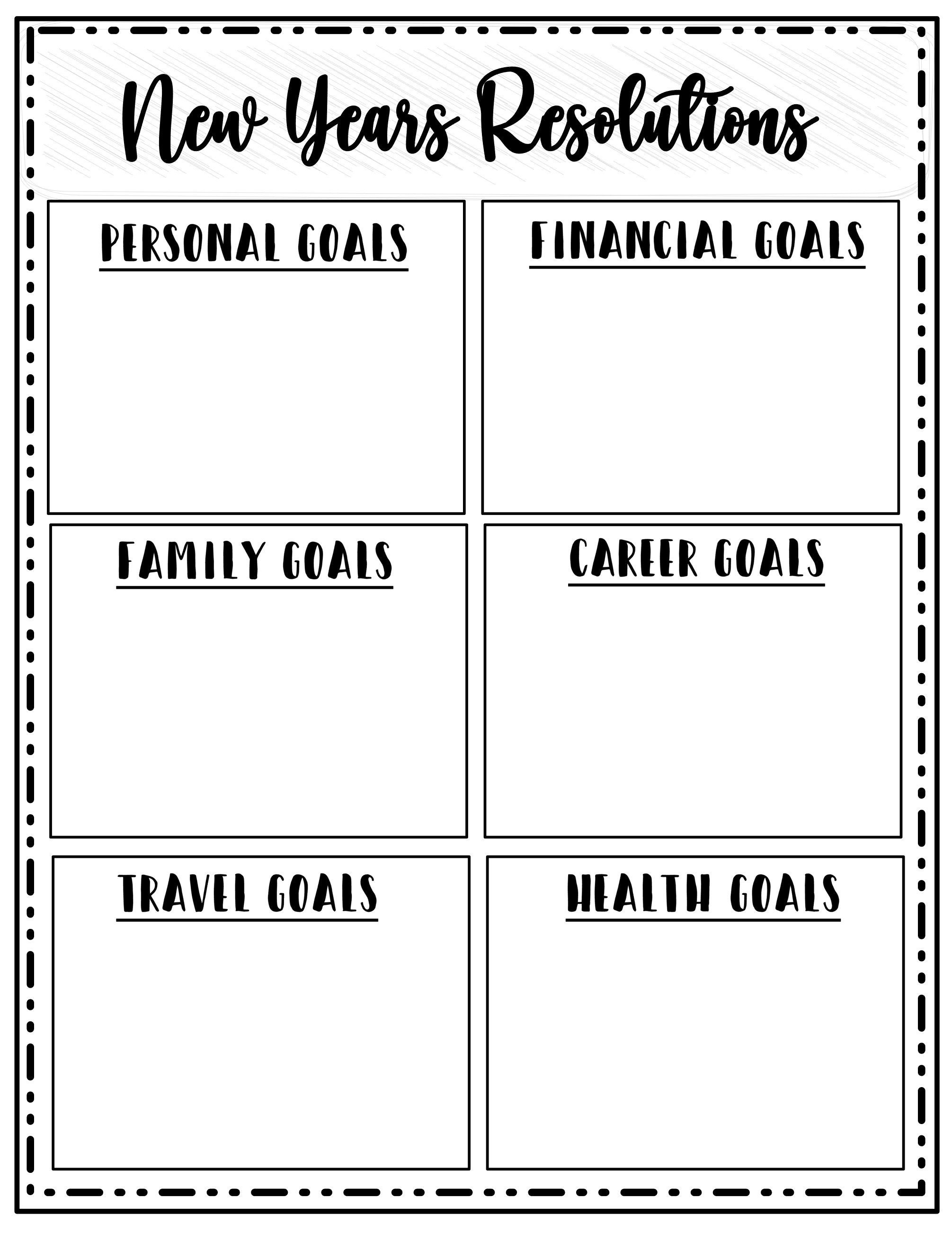 New Years Resolution Bundle Goals, Monthly Breakdown, and Reward ...