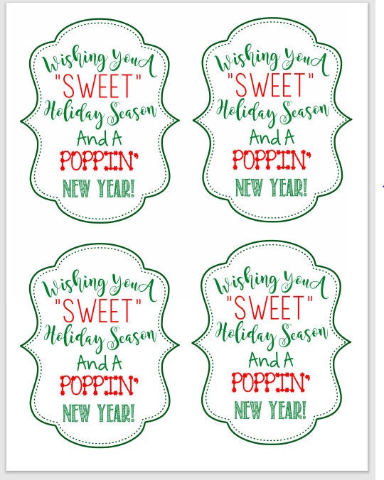Christmas Gift Tag Printable Gift Tag for Teacher or Neighbor Gifts - Etsy