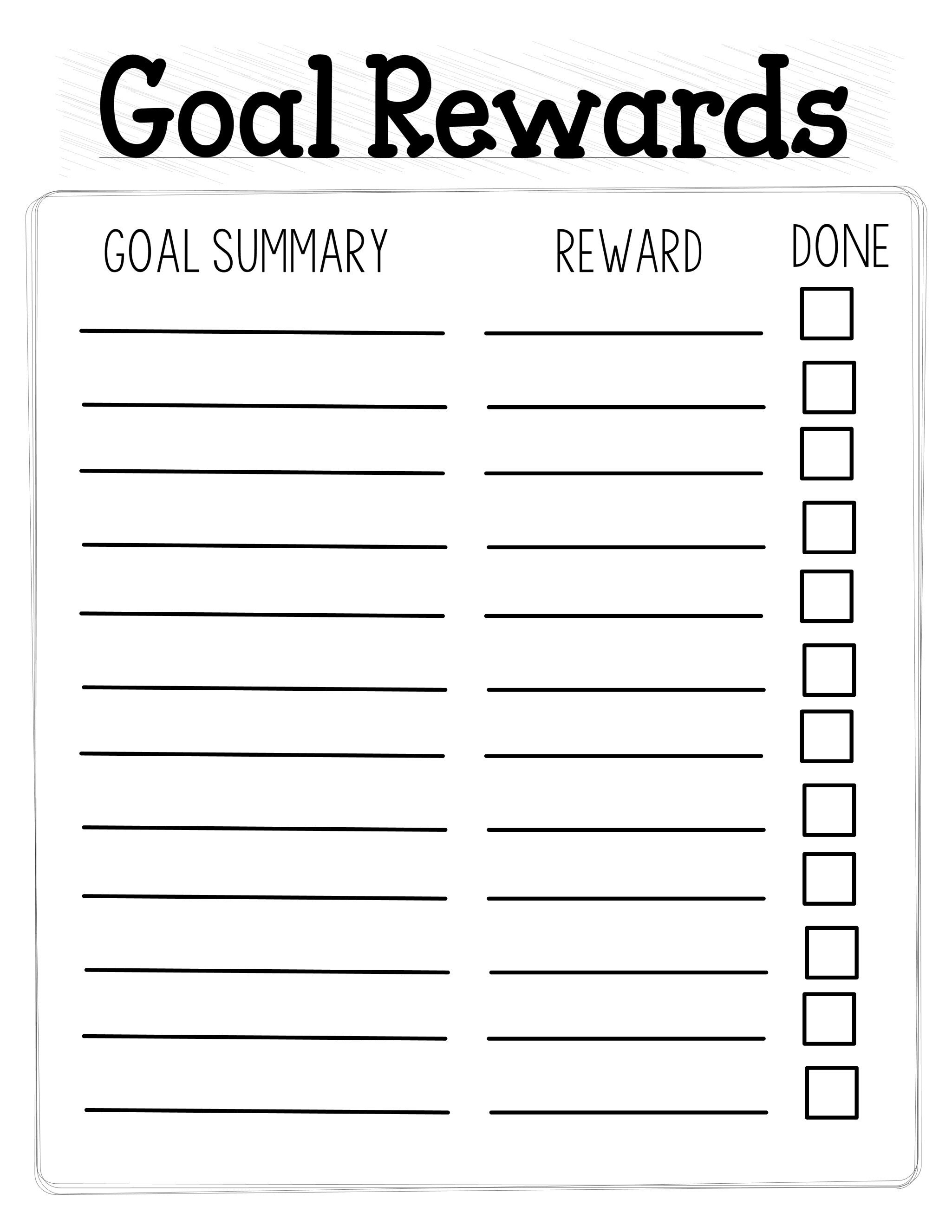 New Years Resolution Bundle Goals, Monthly Breakdown, and Reward ...