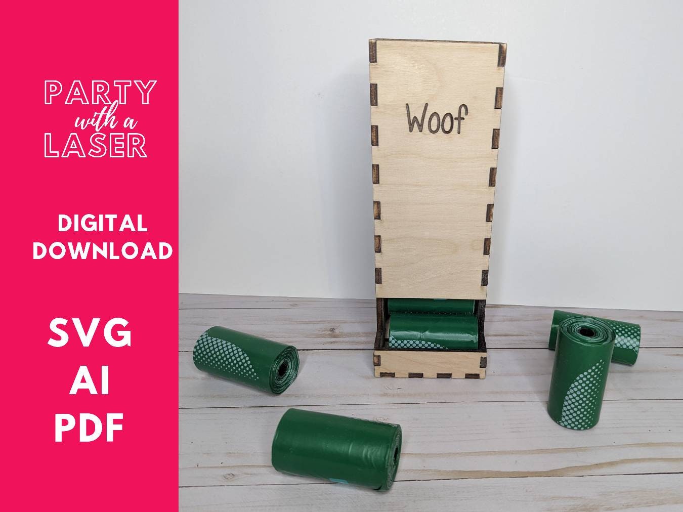 Dog Poop Bag Holder Digital File ONLY pdf AND lightburn png svg Art ...