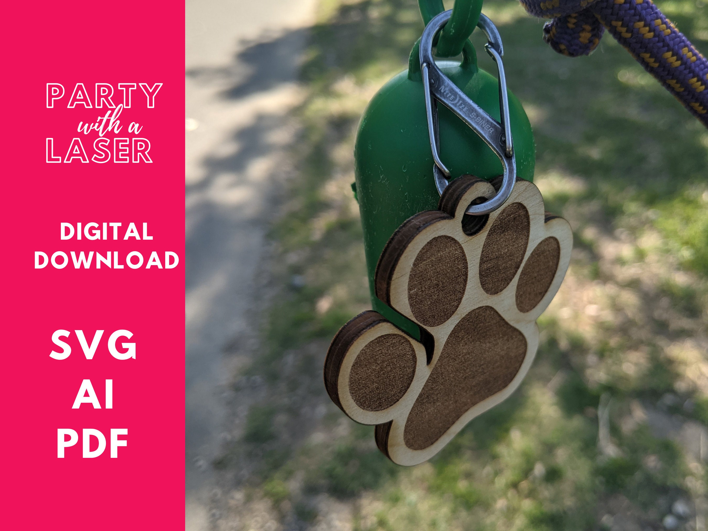 Dog Poop Bag Holder Digital File ONLY pdf AND lightburn png svg Art ...