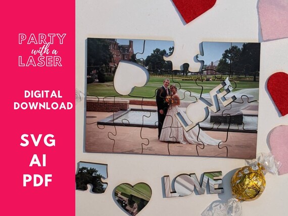 Digital Valentine's Day Puzzle 4x6 and | Etsy