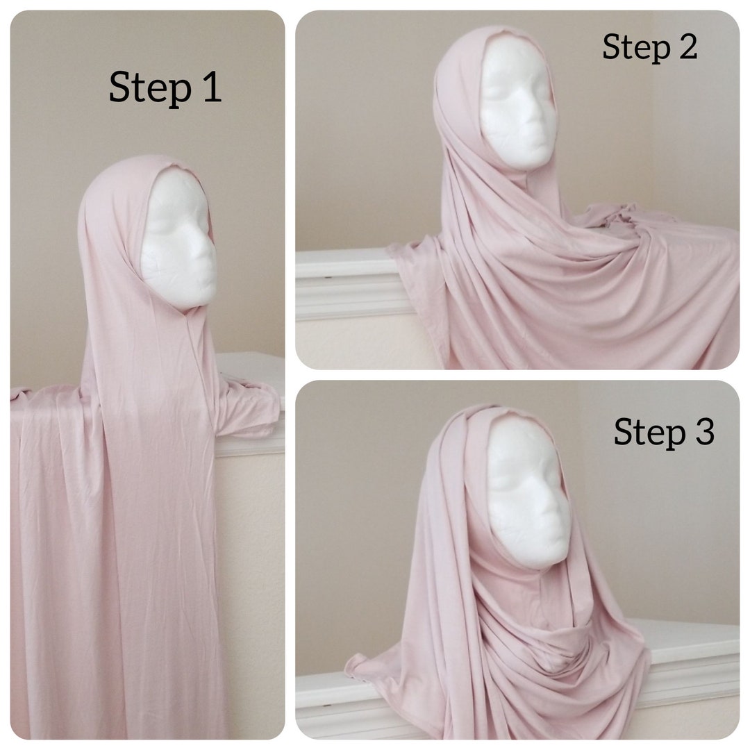 Instant Jersey Hijab, Instant Hijab, Slip on Hijab, Pinless, Jersey ...