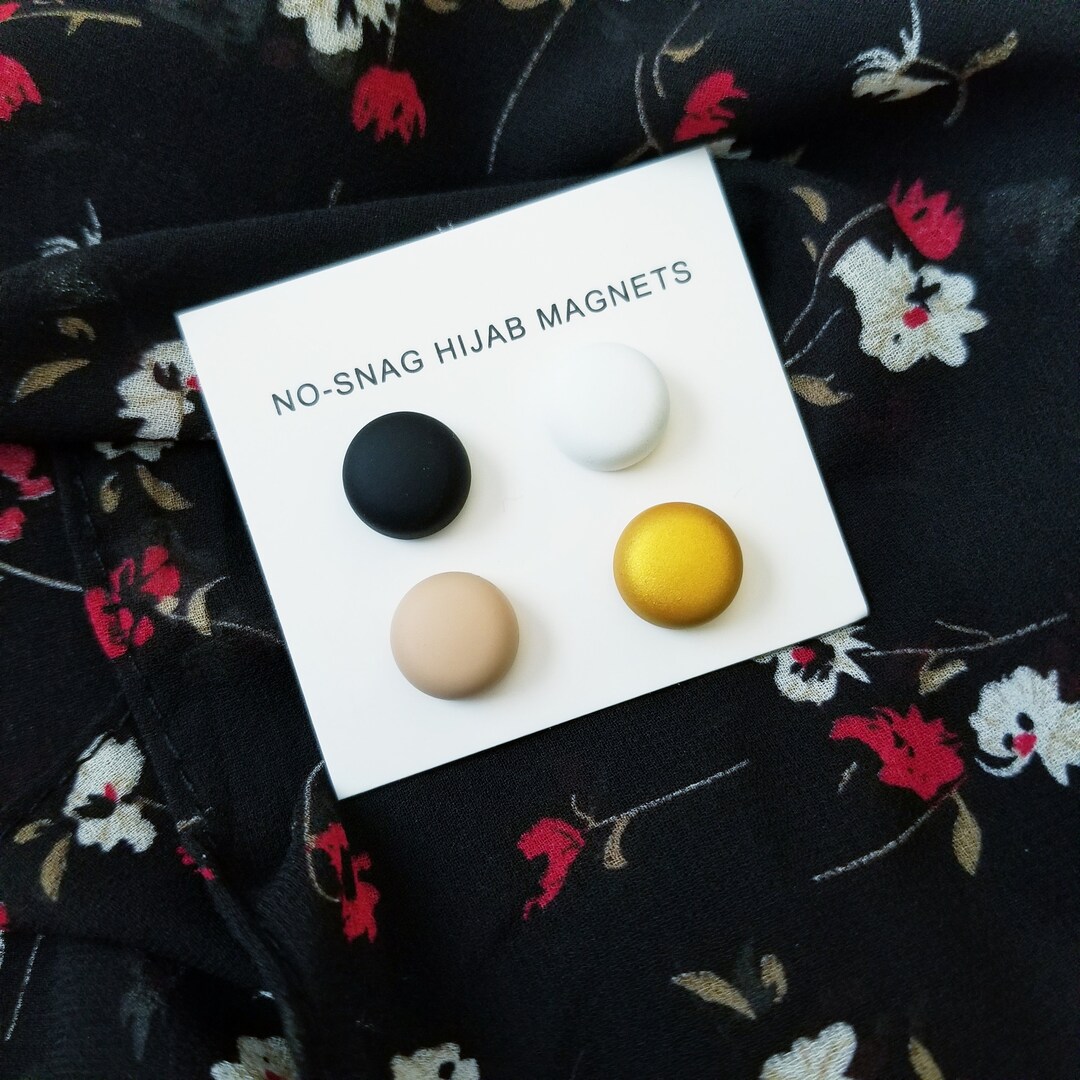 Hijab Magnets, 4 Pack Hijab Magnet Pins, Hijab Pins for Scarf, No Snag ...