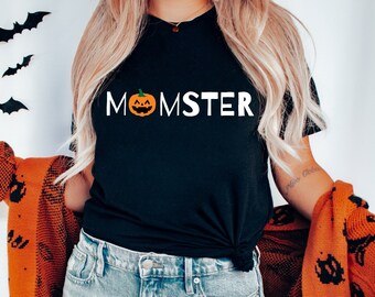 Momster Shirt, Halloween Shirt for Mom, Momster Tee, Funny Halloween ...