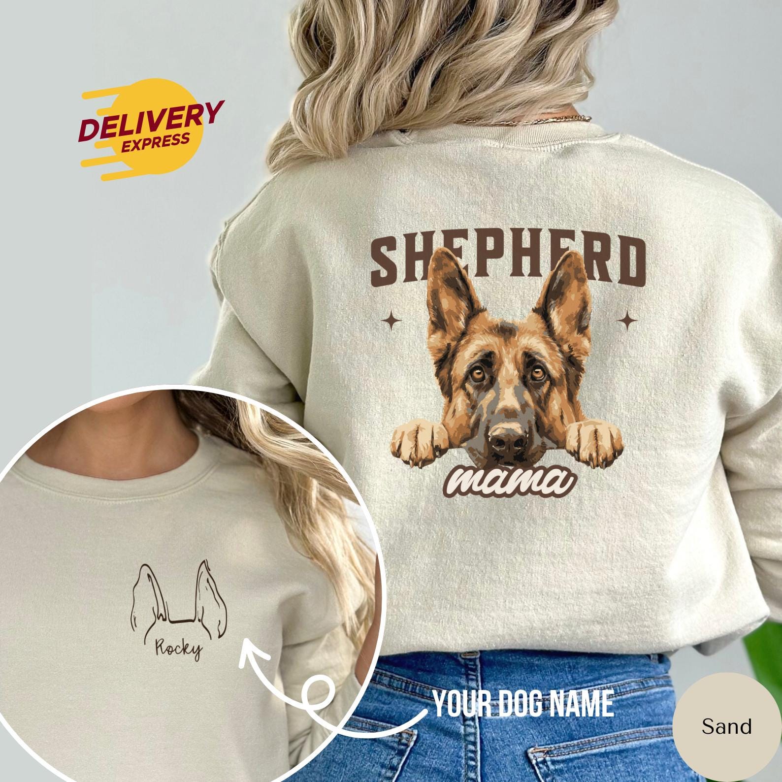 Shepherd Mama Sweatshirt, German Shepherd Mom Sweatshirt, Custom Dog ...