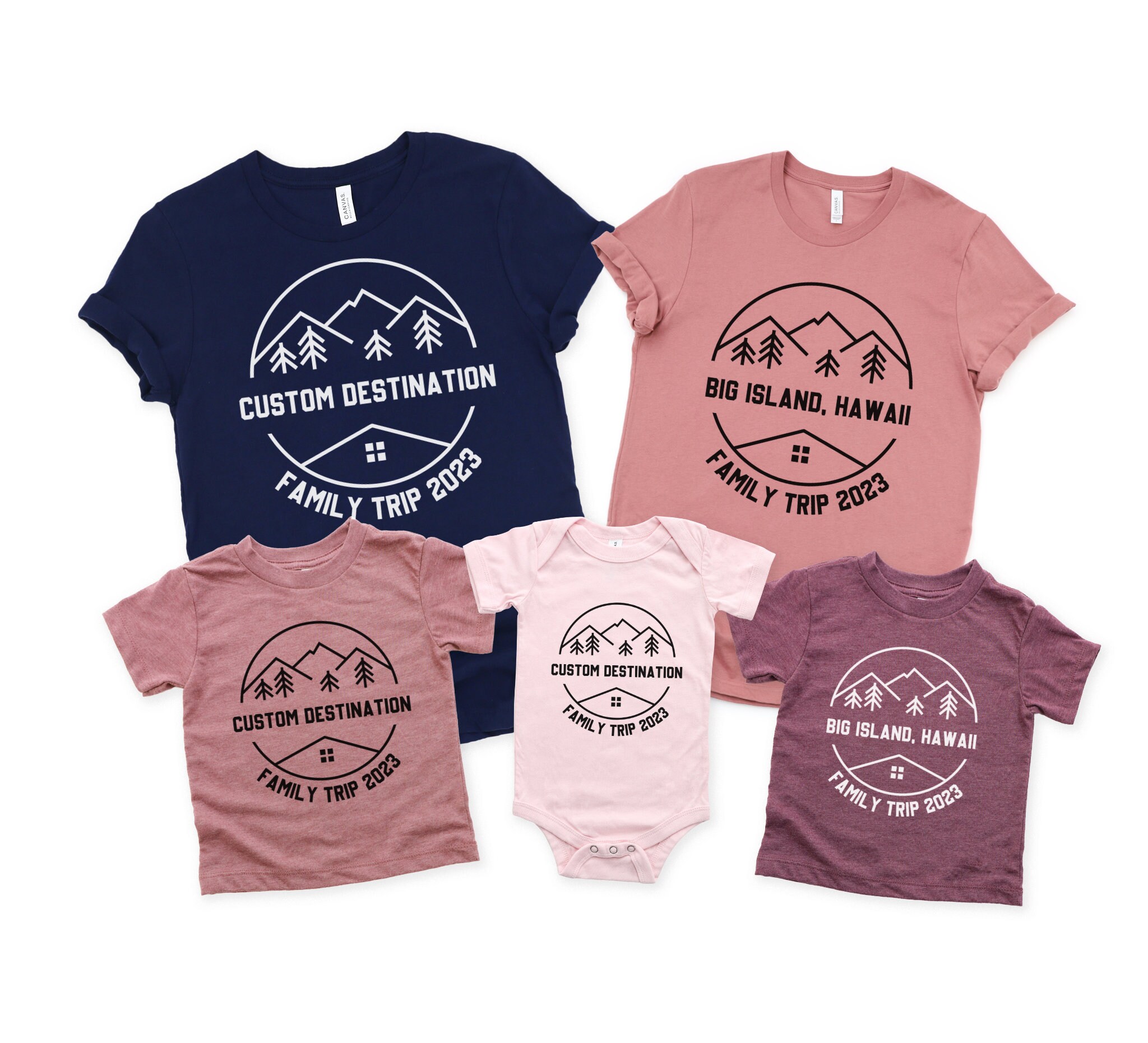 Family Vacation 2023, Custom Destination Shirt, Big Island Hawaii ...