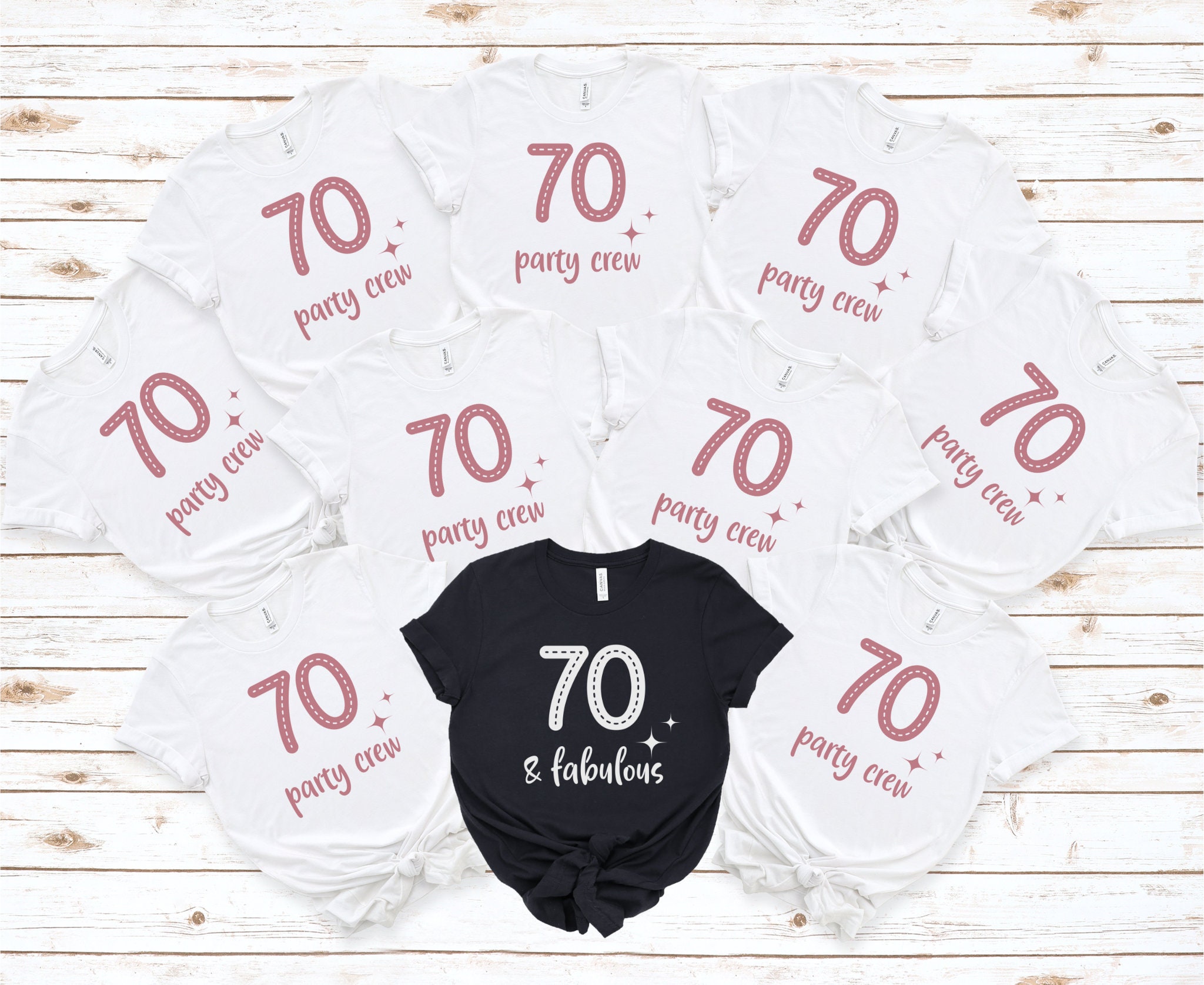 70th Birthday Shirt, 70th Birthday Crew, Seventy and Fabulous ...