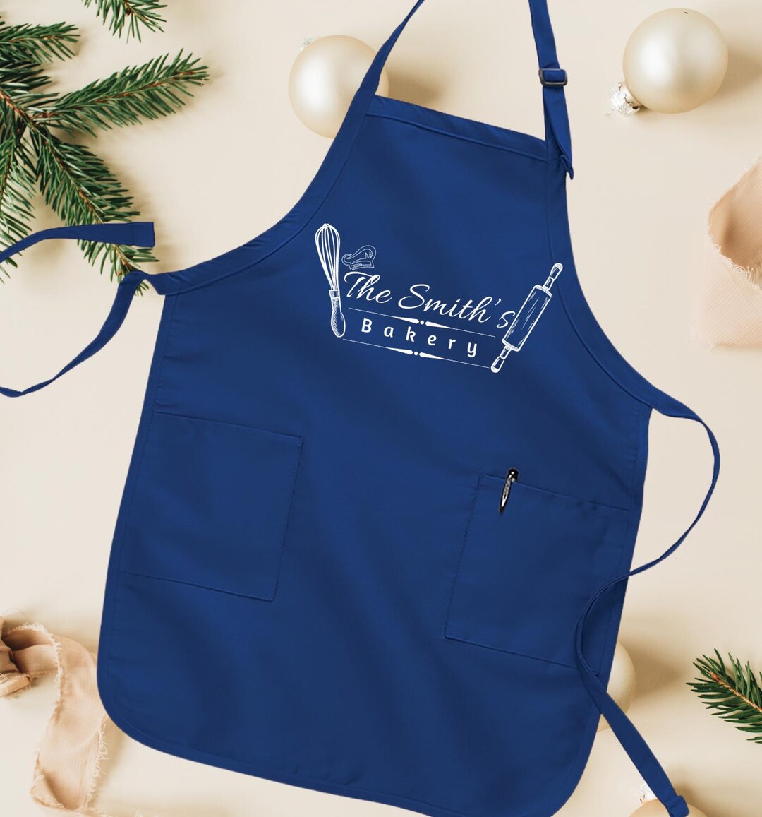 Personalized Bakery Apron, Custom Kitchen Apron, Custom Cooking Apron ...