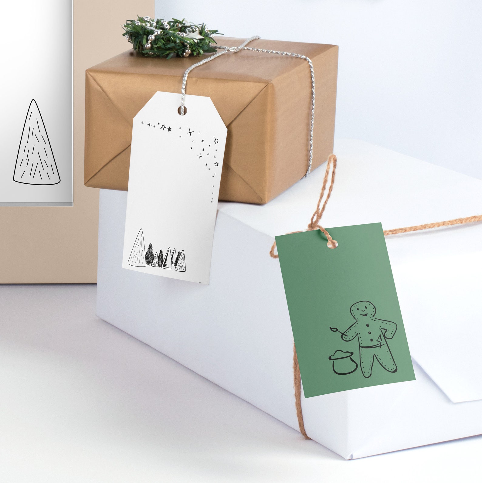 Printable Christmas Gift Tags Hand Drawn Gift Tags From - Etsy
