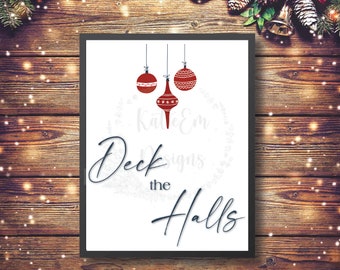 Printable Handprint Art Christmas Ornaments Deck the Halls - Etsy UK