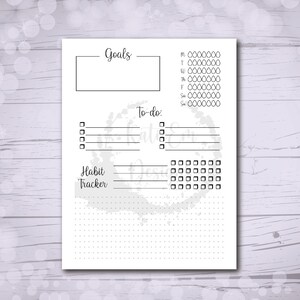Basic Weekly Planner Layout: Rectangles Undated Printable - Etsy