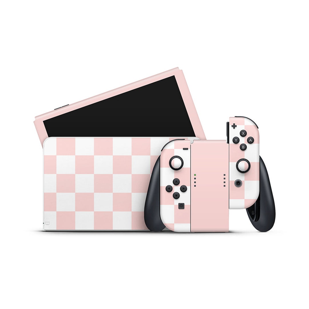 Pink Checkered Nintendo Switch OLED Decal Skin - Etsy