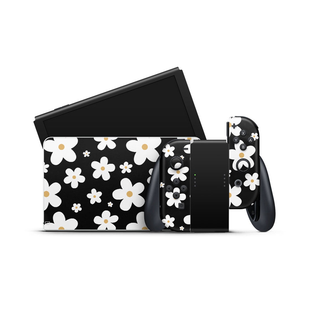 Monochrome Daisy Nintendo Switch OLED Skin - Etsy