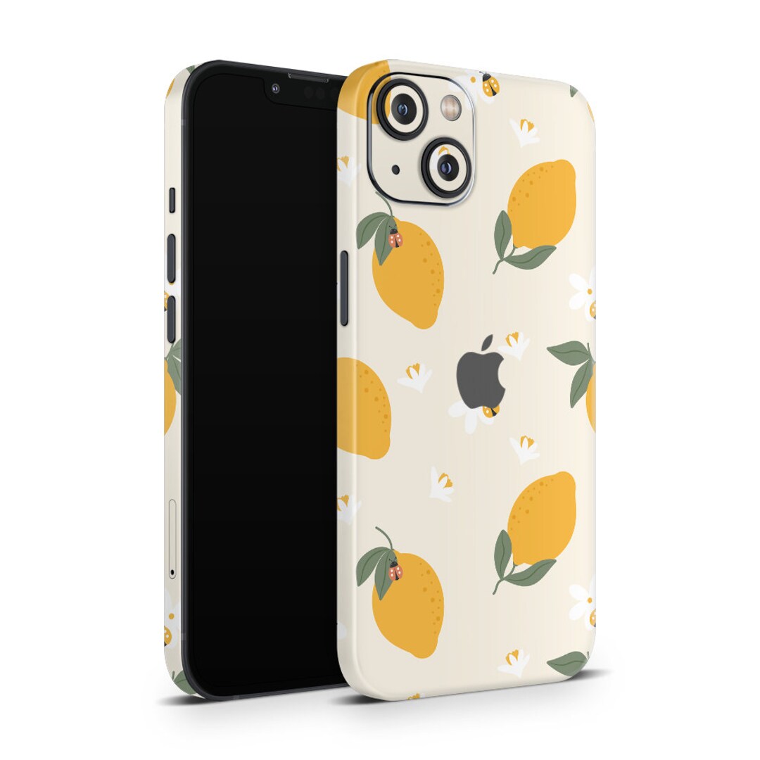 Zesty Lemons Beige Apple iPhone Skins - Etsy