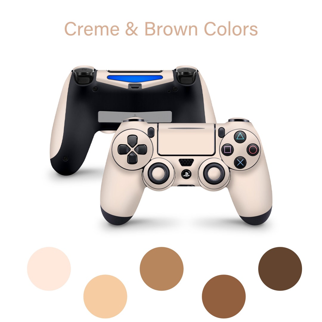 PS4 Controller Skin | Dualshock | Creme & Brown Solid Colors | Made in ...