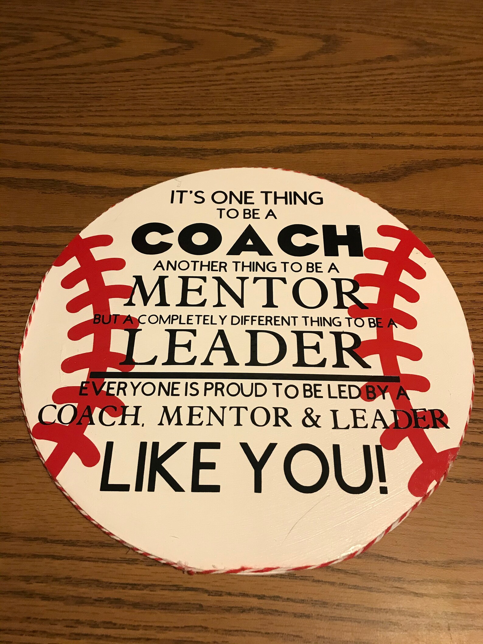 10 Inch Baseball Coach Sign - Etsy