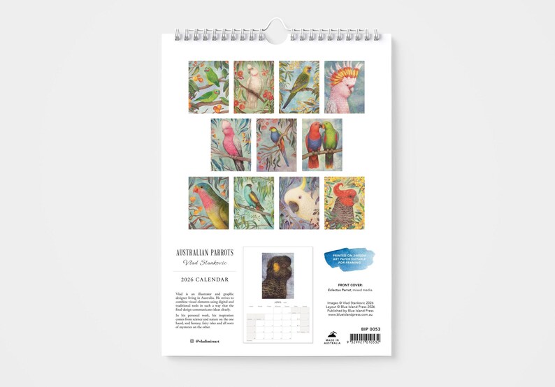 Australian Parrots 2026 Wall Calendar - Etsy