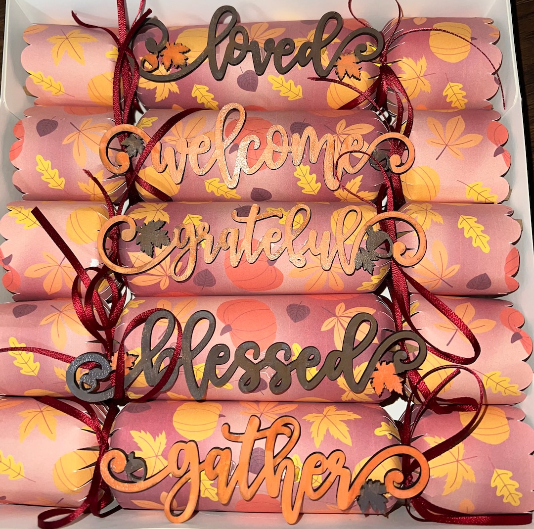 Thanksgiving / Fall Party Table Setting Cracker Favor - Etsy