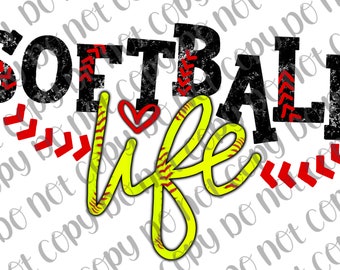 Softball life svg | Etsy
