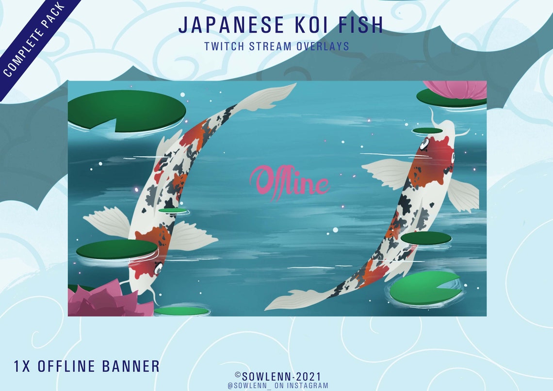 Stream Overlay Japanese Koi Fish complete Edition | Etsy