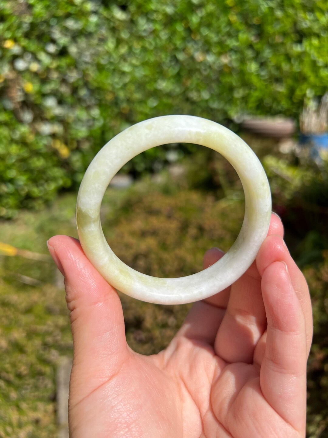 Natural Grade A Chinese Xiu Jade Nephrite Jade Bangle Bracelet 56.6mm ...