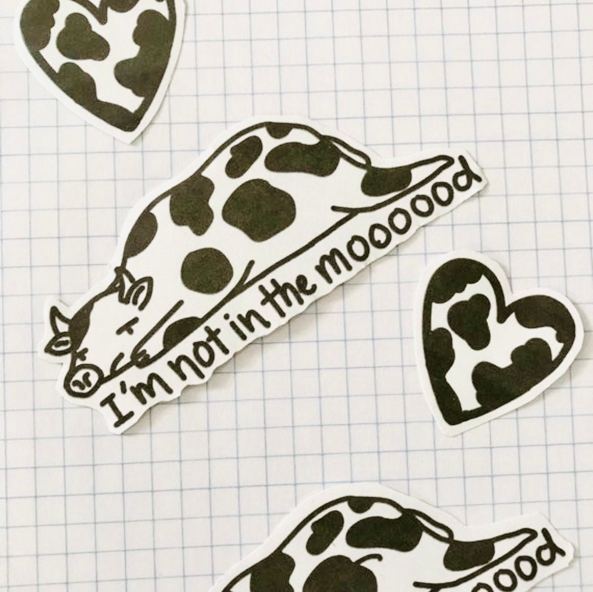 Mood Cow Sticker for decorations and more | Etsy