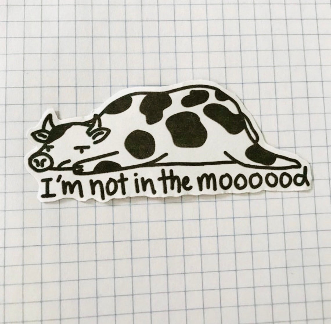 Mood Cow Sticker for decorations and more | Etsy