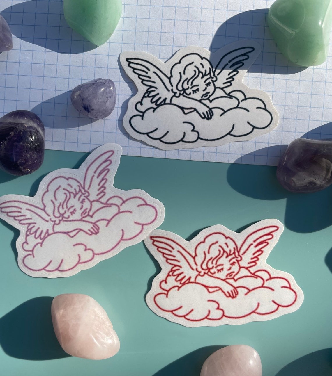 Sleepy Angel Vinyl Sticker - Etsy