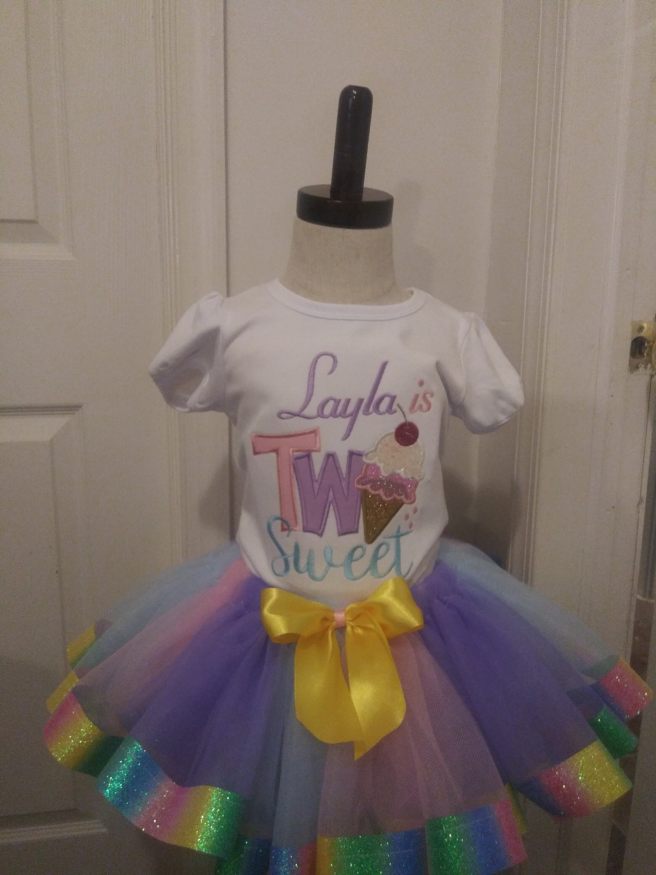 Two Sweet Ice Cream Cone Birthday Outfit, Ice Cream Birthday Outfits ...