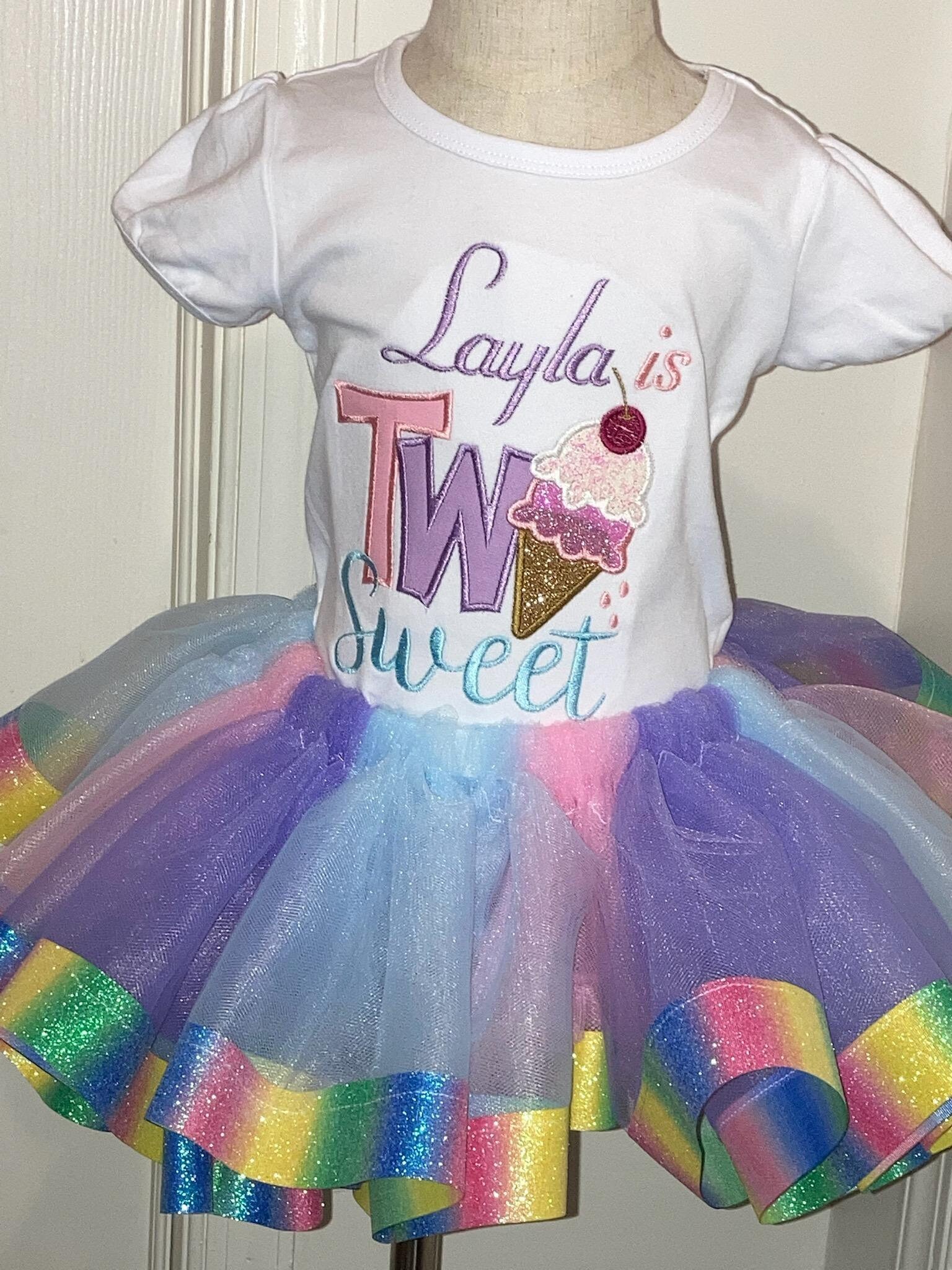 Two Sweet Ice Cream Cone Birthday Outfit, Ice Cream Birthday Outfits ...