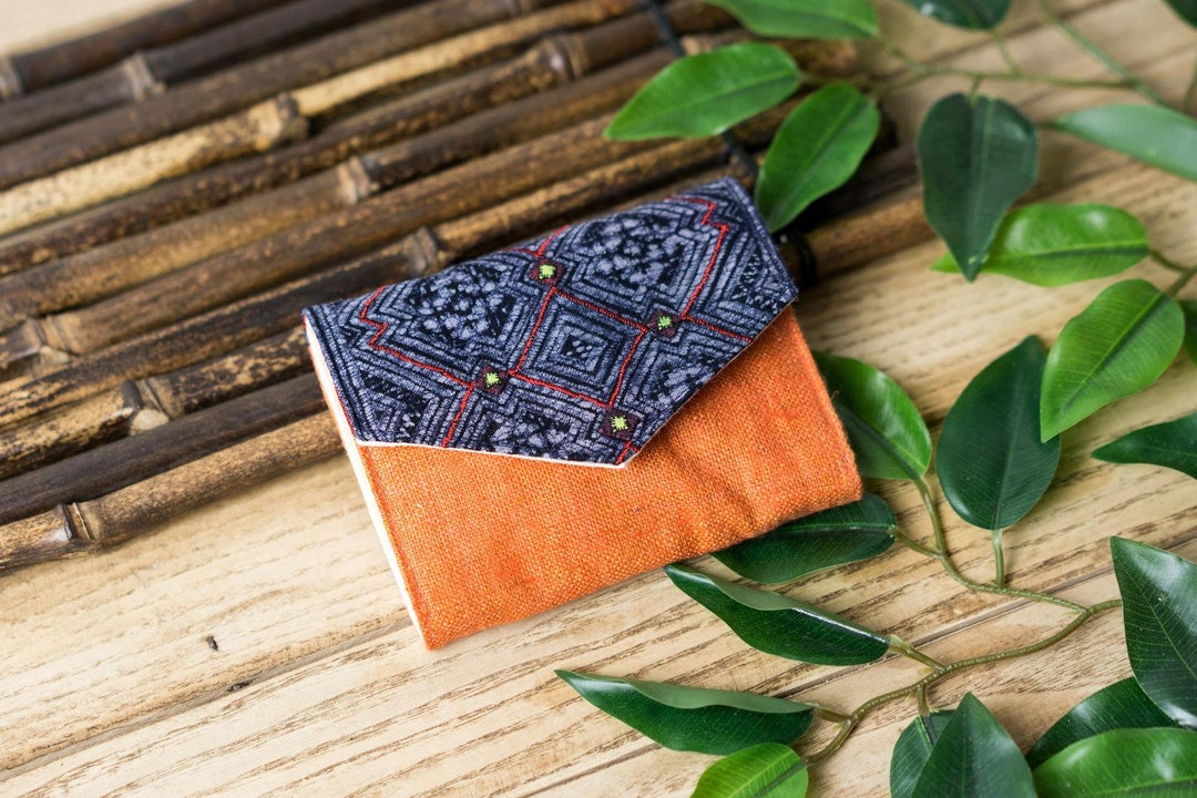 Natural Handwoven Hemp Purse | Small Square Wallet|hemp Wallet | Indigo ...