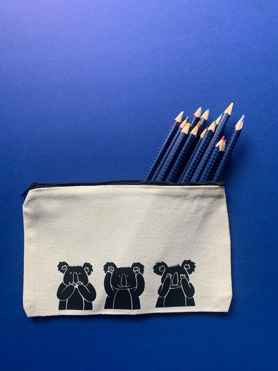 KOALAS PENCIL CASE custom text optional | Etsy