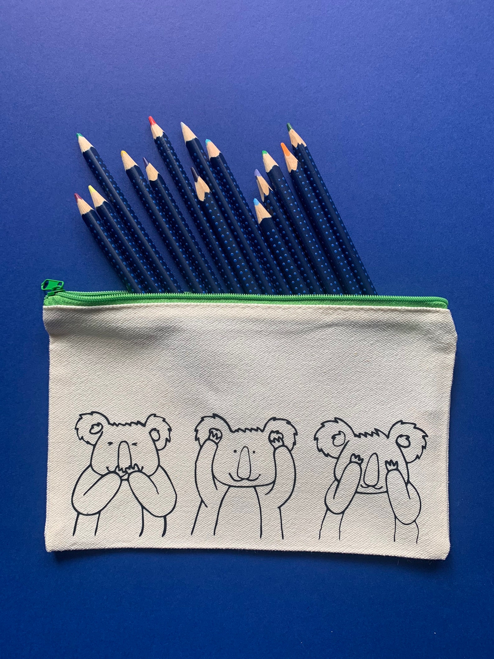 KOALAS PENCIL CASE - Custom Text Optional - Etsy