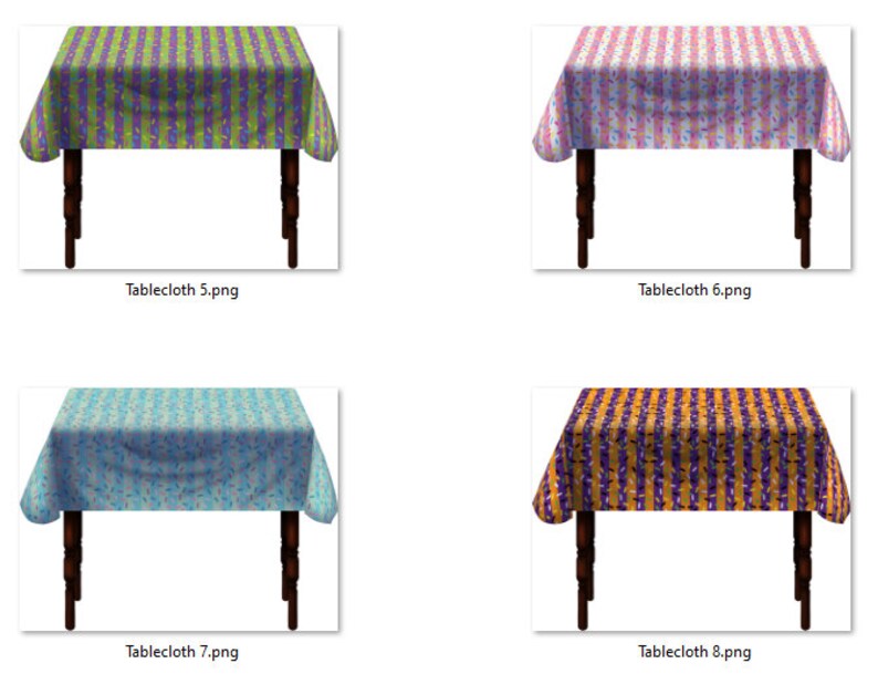 Party Tables, 2D Assets for Streamer, Vtuber, Pngtuber - Sprinkles ...