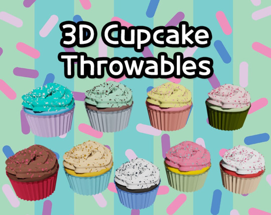 3D Cupcake Throwables for Twitch Integrated Throwing System T.I.T.S. - Etsy