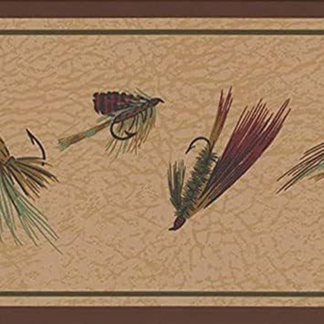 Fishing Hooks Wallpaper Border, Cottage Farmhouse Decor, 15 Ft - Etsy