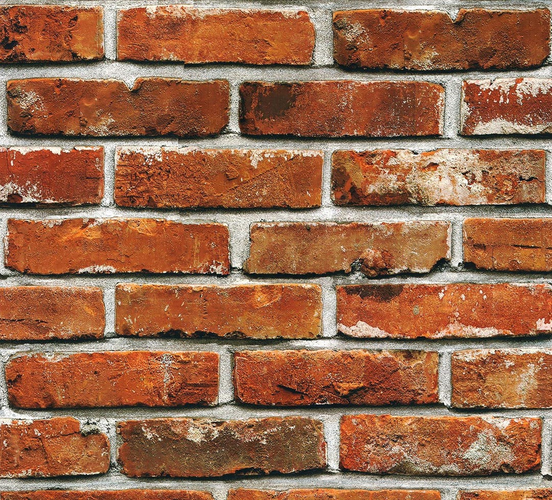 CONCORD WALLCOVERINGS 3D Red Brick Peel and Stick Wallpaper – Removable ...