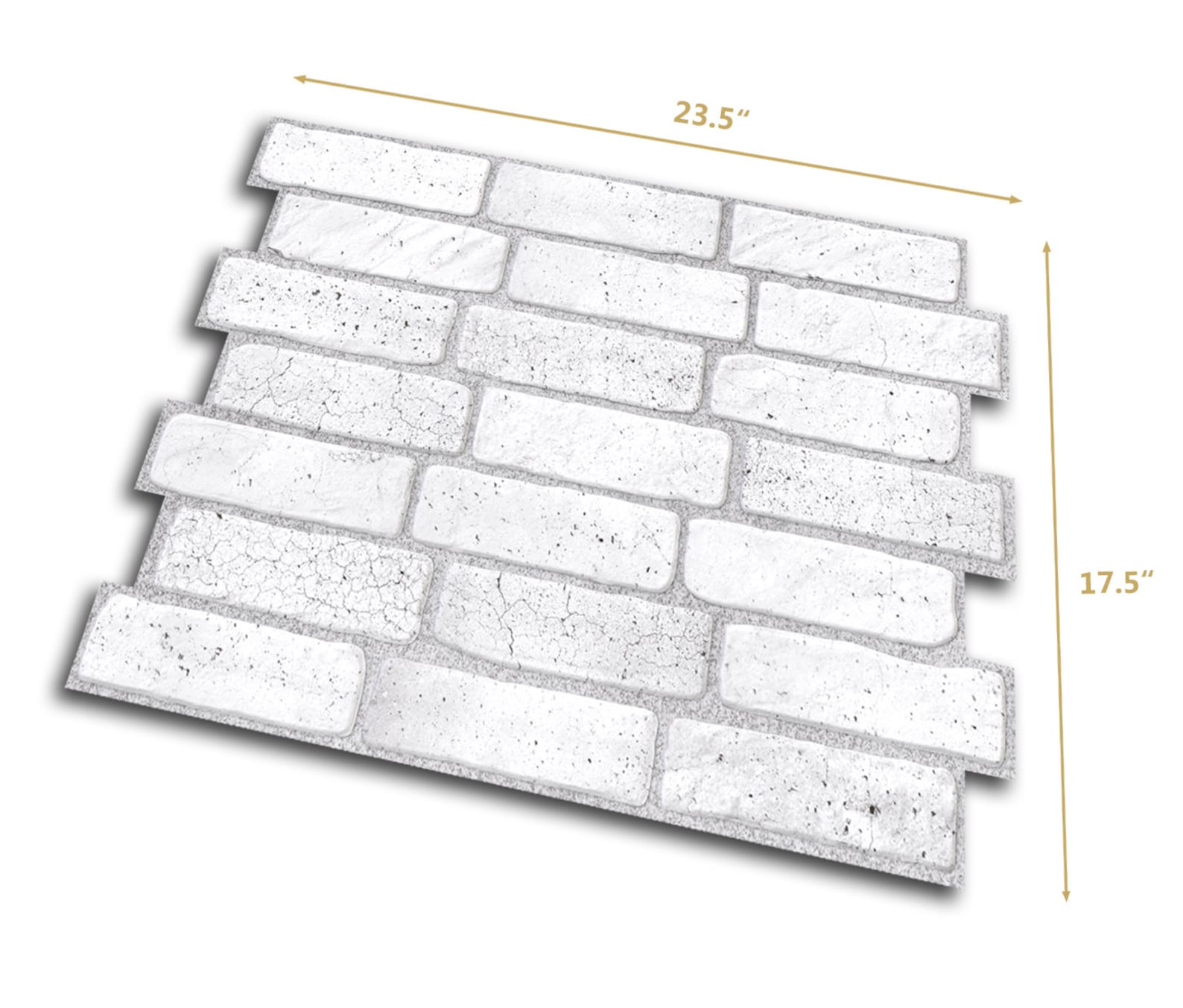 3D Wall Panel Faux Brick Design, Colors White Grey, Raised Texture ...