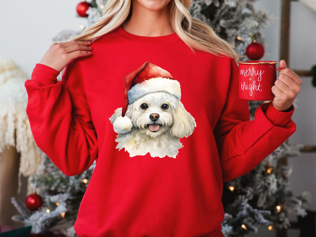 Xmas Sweatshirt Bichon Frise Dog Lover Christmas Jumper Xmas Sweater ...