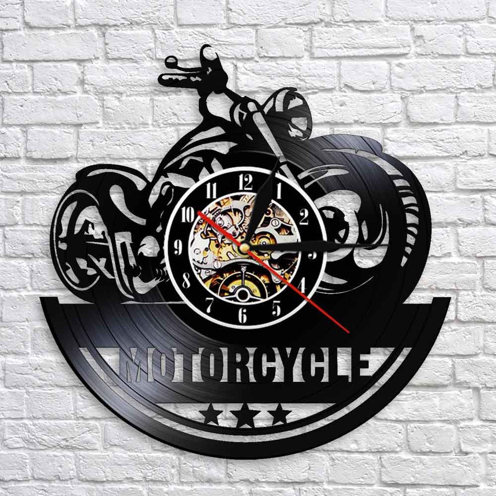 Mechanical motorcycle Vinyl record clock with bright LED | Etsy