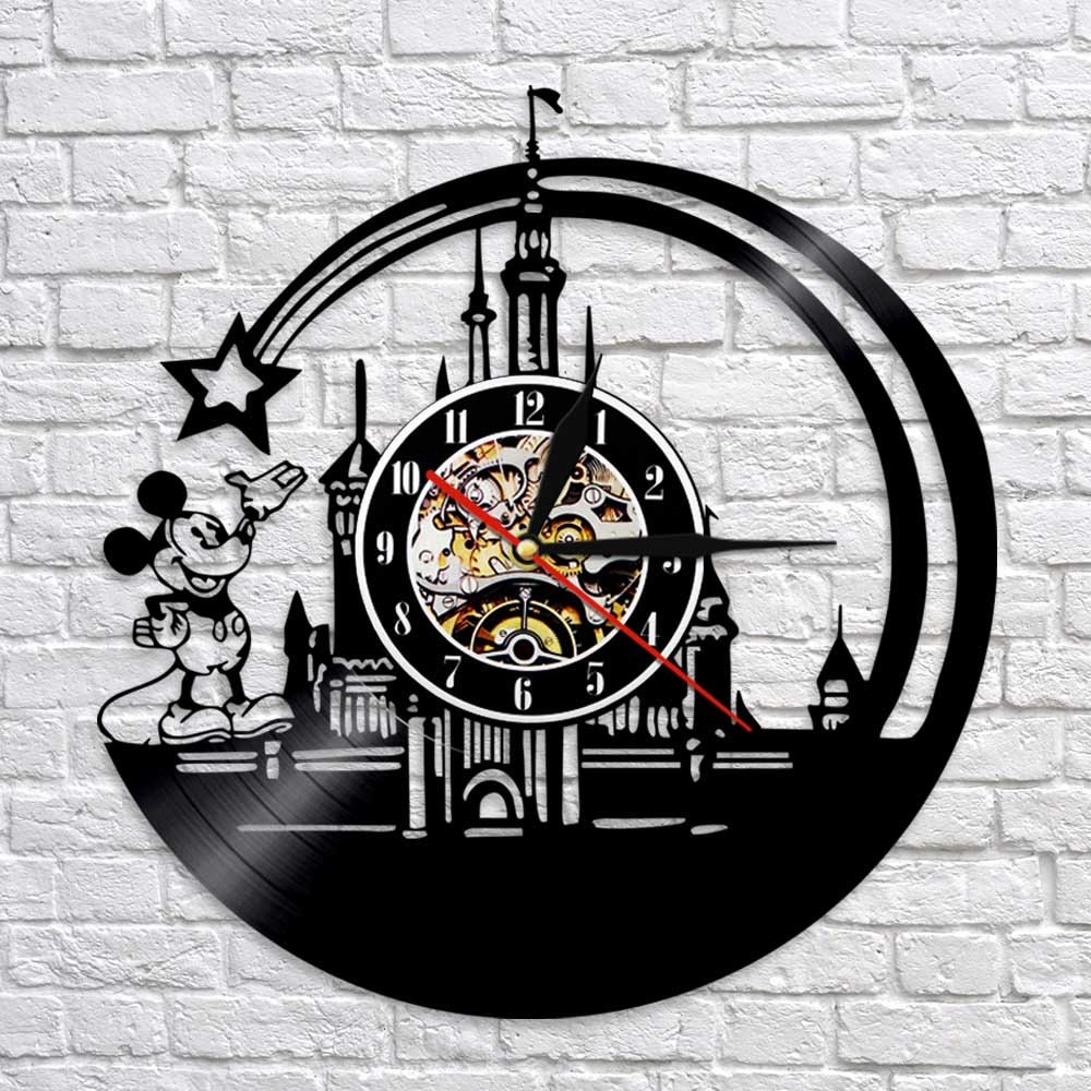 Disneyland Mickey Minnie Vinyl Record Clock With Bright Lights - Etsy UK