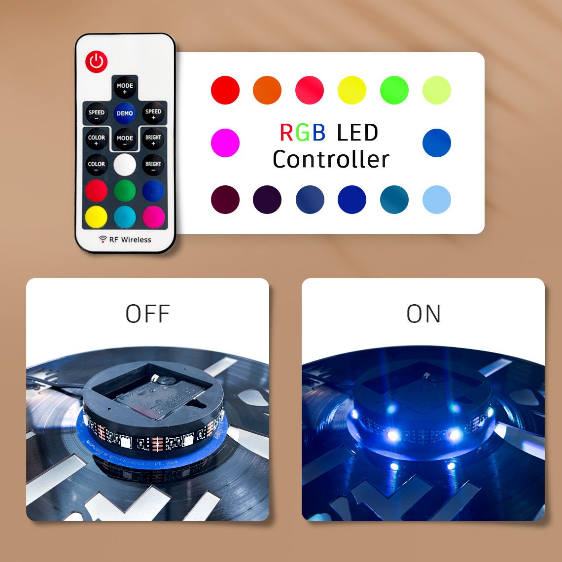 Mechanical Motorcycle Vinyl Record Clock With Bright LED - Etsy UK