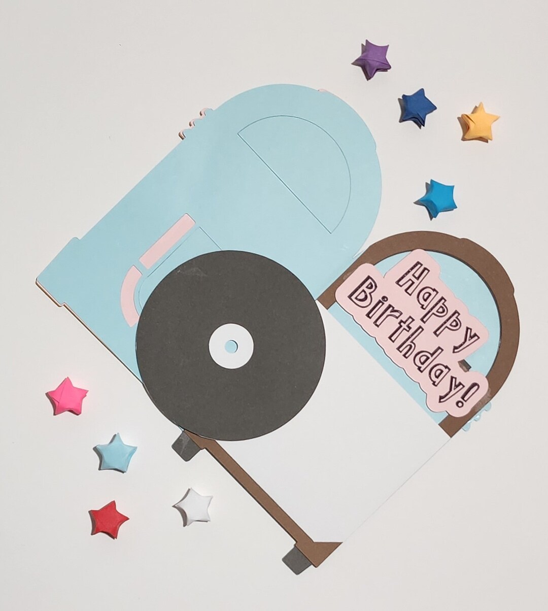 Happy Birthday: Layered Jukebox Card / Greeting Card / Handmade Card ...