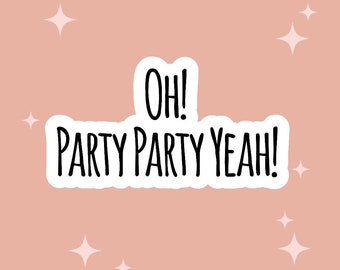 Jungkook Party Party Yeah Sticker - Etsy