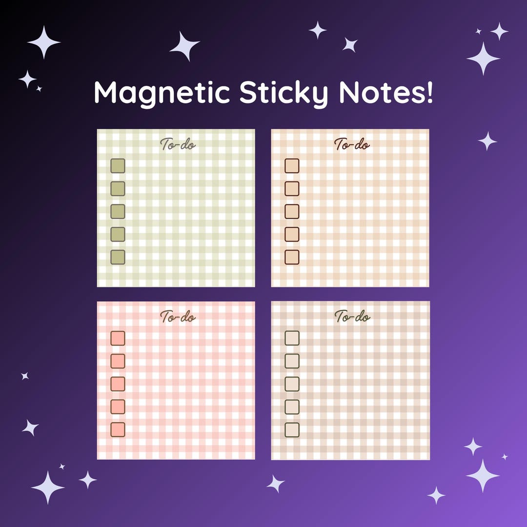 3x3 Dry Erase Magnetic Sticky Notes | Reusable Fridge Planner Magnets ...