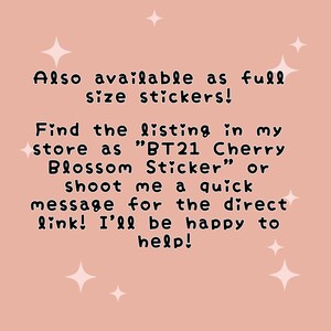 Space Filler BT21 Cherry Blossom Sticker BTS Sticker Kpop Holo Matte ...