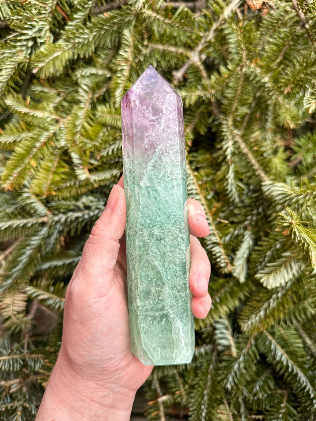 Large Watermelon Fluorite Tower | Candy Fluorite Tower | Fluorite Tower ...