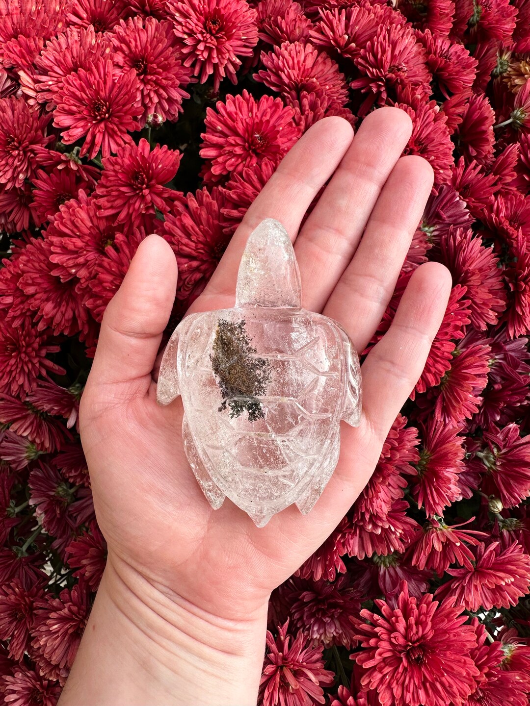 Garden Quartz Turtle Carving Garden Quartz Lodolite Crystal Turtle ...