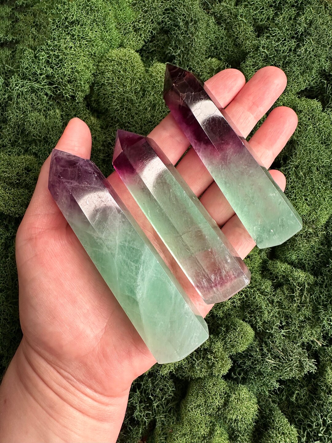 Small Watermelon Fluorite Tower | Candy Fluorite Tower | Fluorite Tower ...